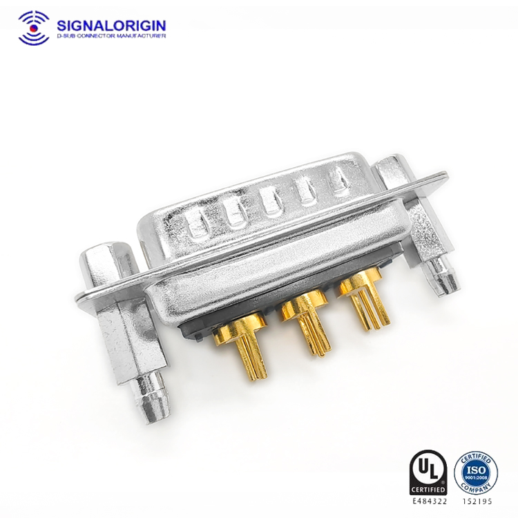 D-Sub 3V3 Male Coaxial RF Straight Connector, PCB Mount Boardlock Type ...