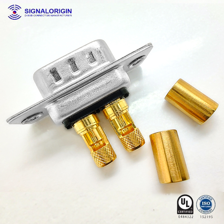 D-Sub 2W2 Male Coaxial RF Cable Solder Cup Connector for High-Frequency ...