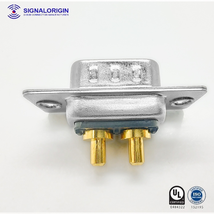 D-Sub 2W2 Male Straight PCB Mount High Current Power Connector ...
