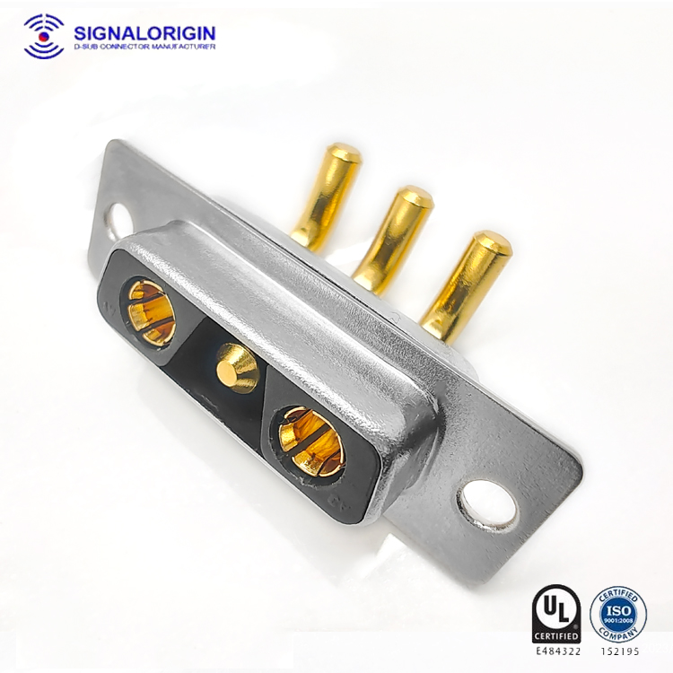 D-Sub 3V3 Female Right Angle PCB Mount Connector | 3+3 Pin High Density ...